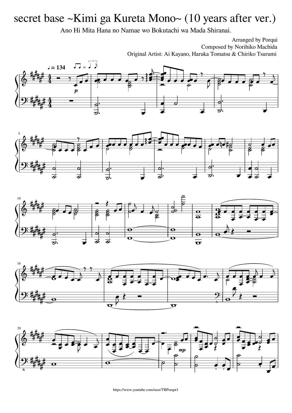 Norihiko Machida - Ano Hi Mita Hana no Namae wo Bokutachi wa Mada ...