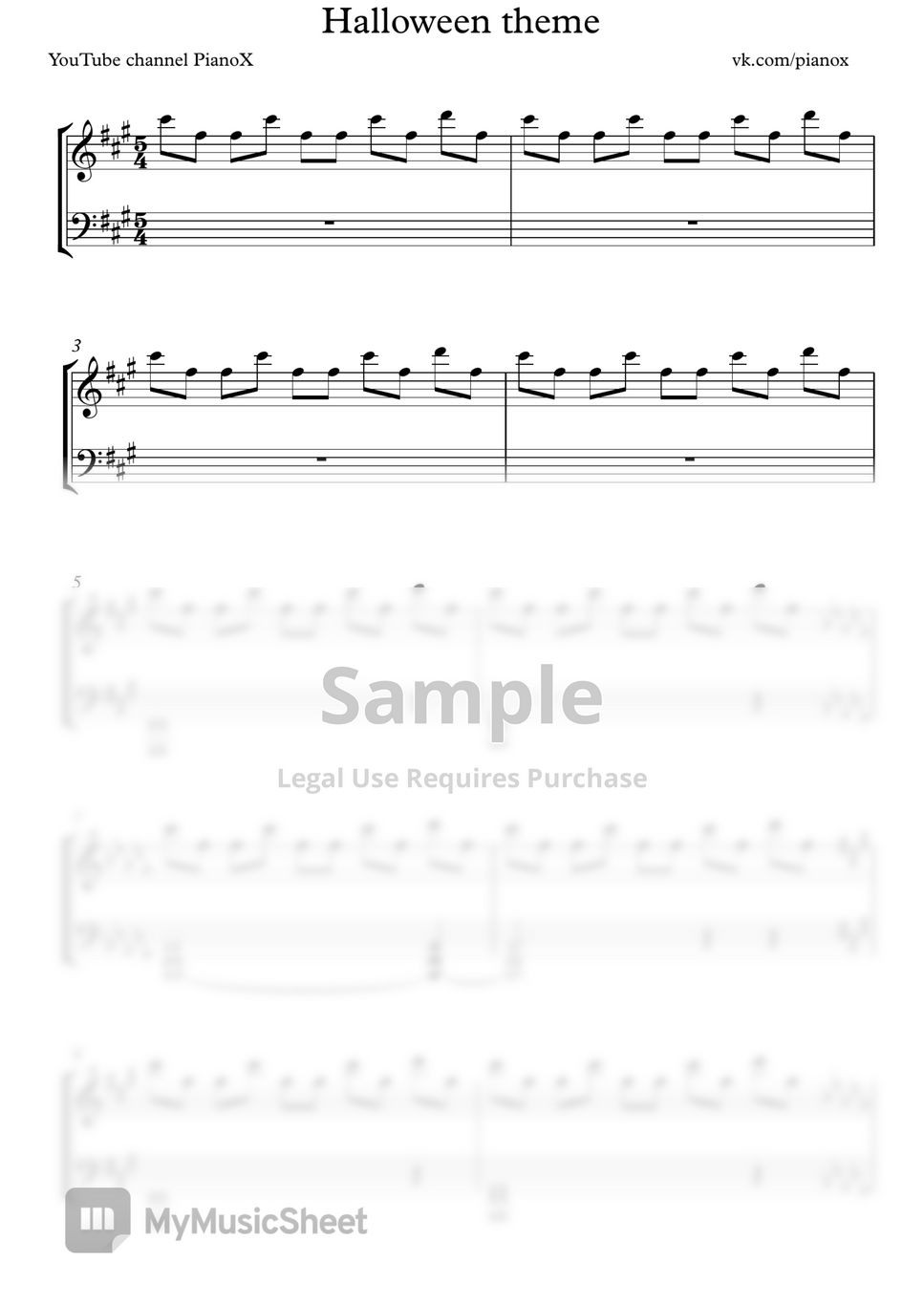 John Carpenter - Halloween theme Sheets by PianoX