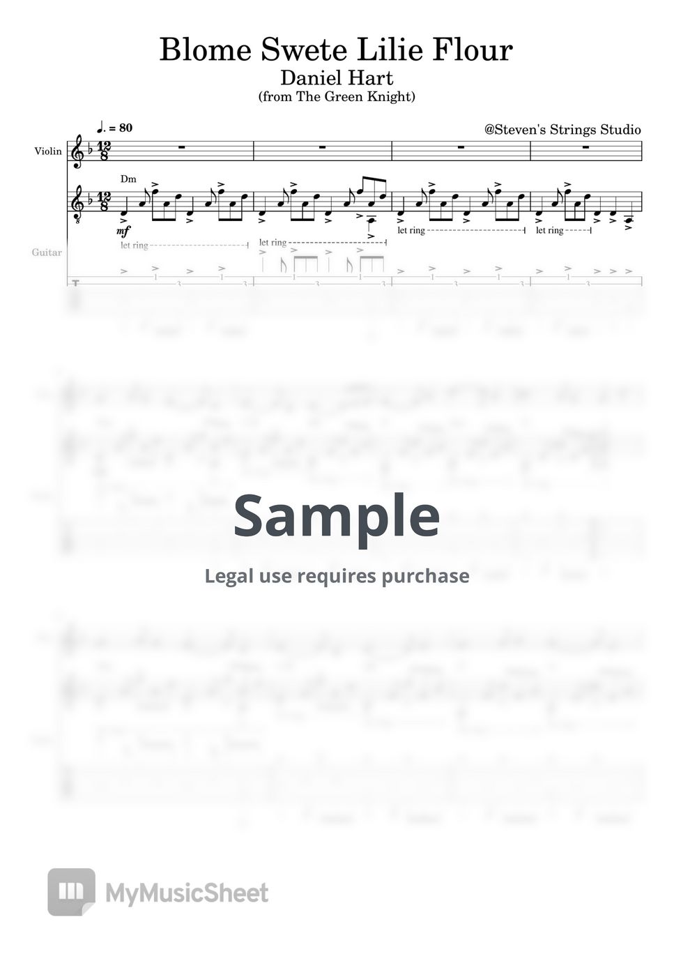 Daniel Hart - Blome Swete Lilie Flour (from The Green Knight / Violin ...