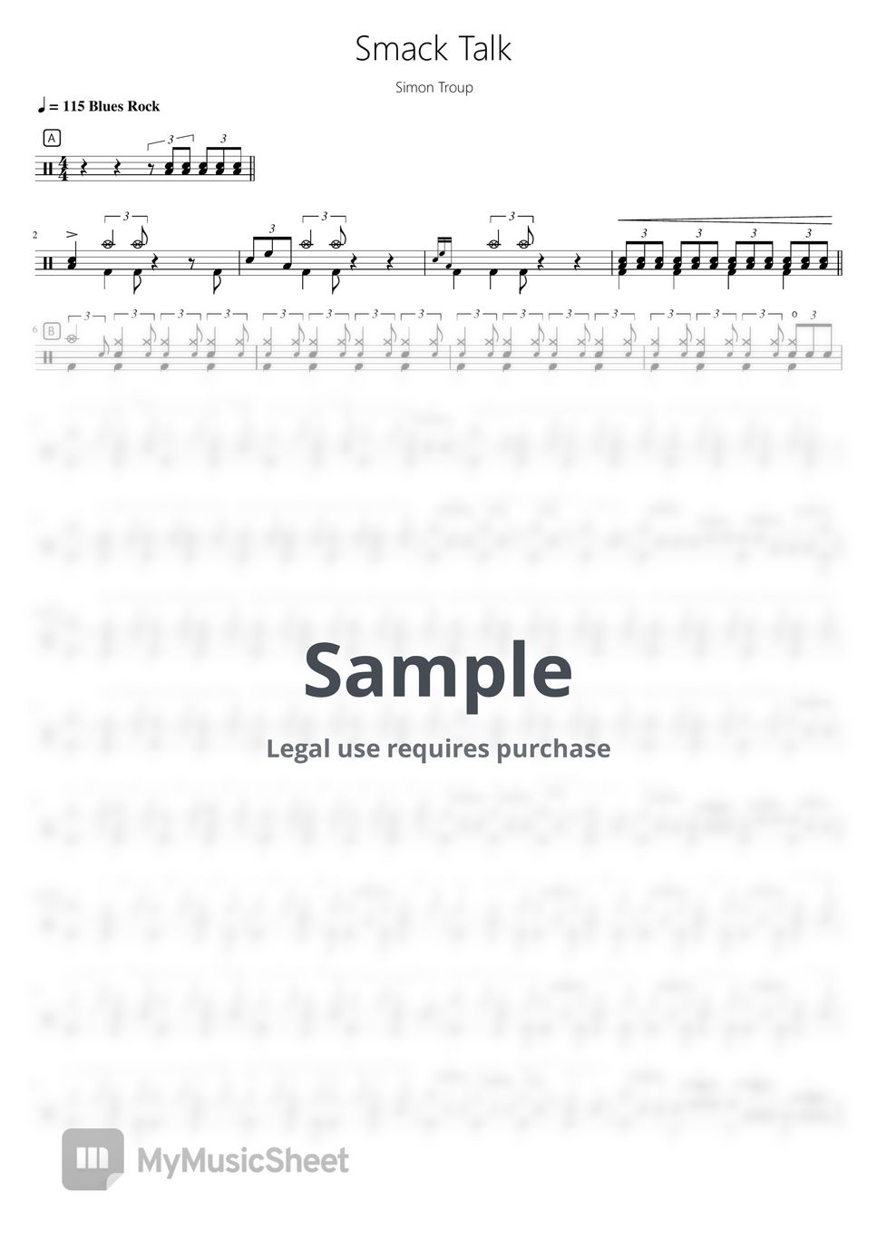 Simon Troup - Smack Talk【Rock school Lv5】 Sheets by 看哦爱随风