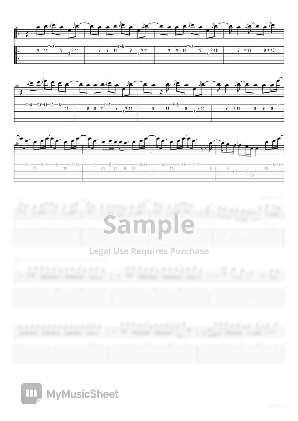 BTS - Life Goes On Guitar cover Partitur by FFGuitar