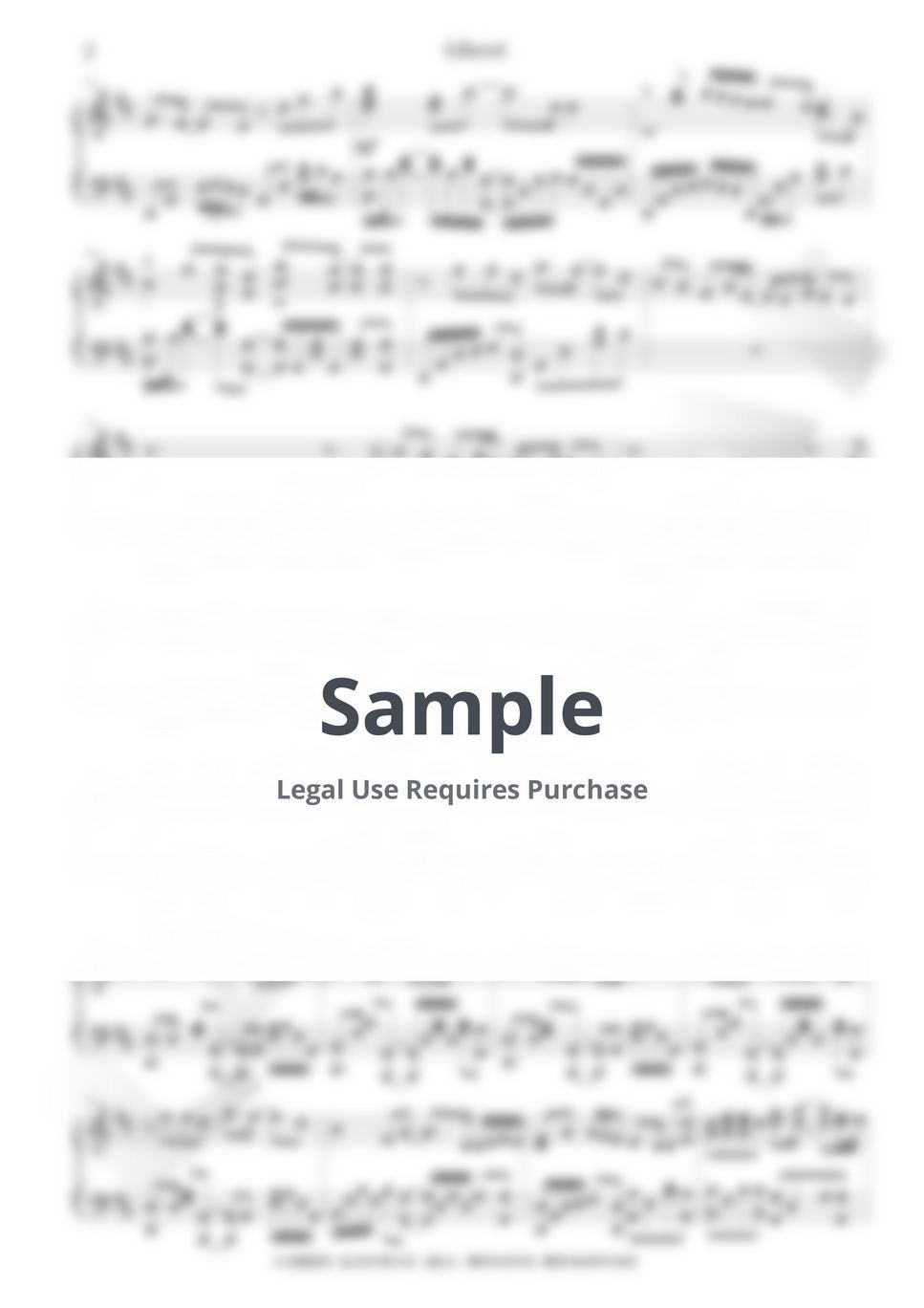 Justin Bieber - Ghost Sheet Music by LazyCat