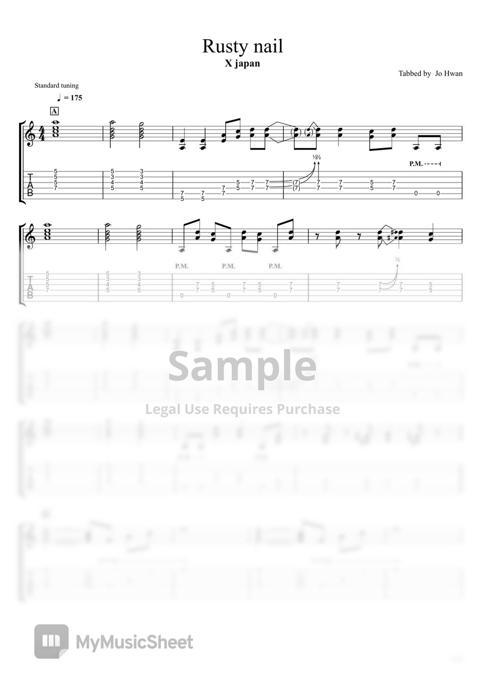 X Japan - Rusty Nail Tab + 1staaf by Jo hwan