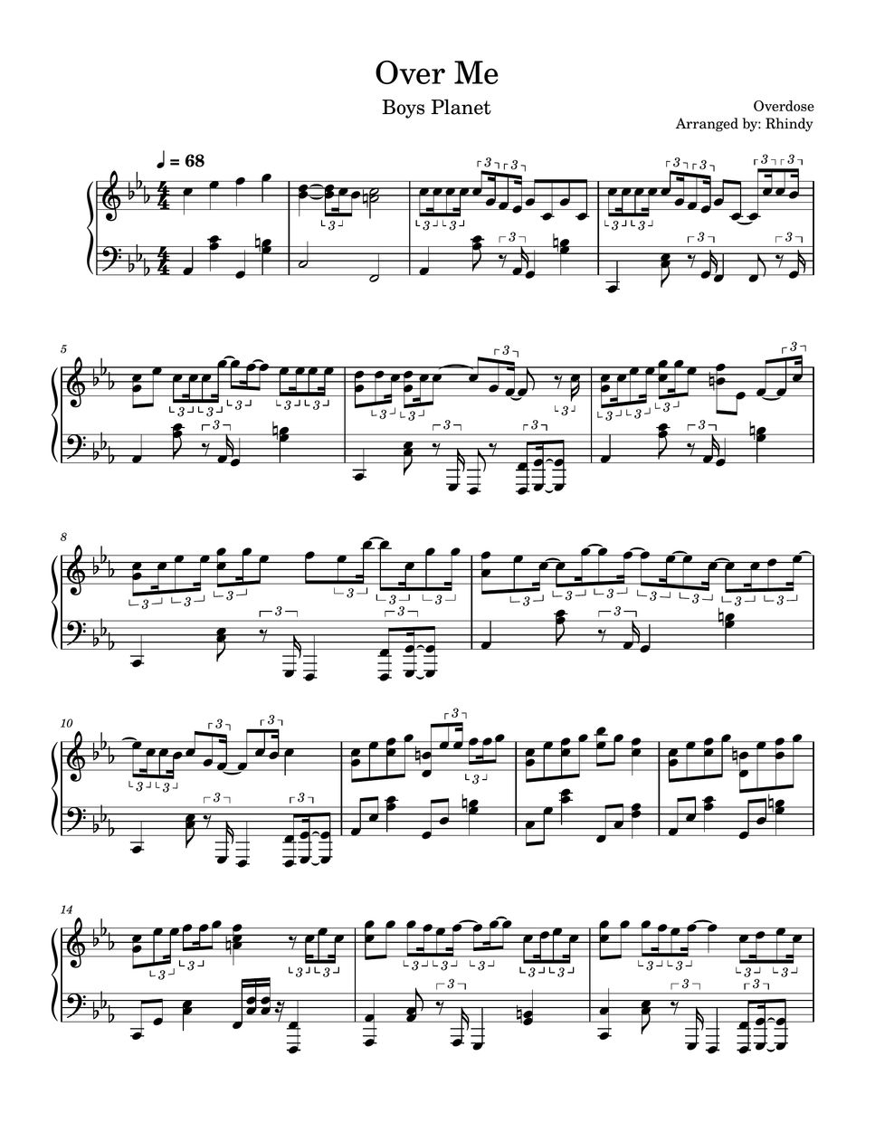 Overdose - Over Me Sheets by Rhindy