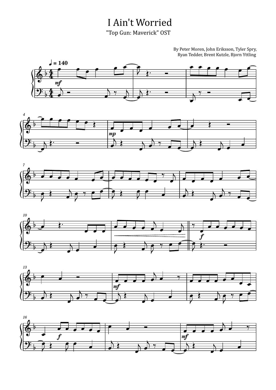 Peter Moren, John Eriksson, Tyler Spry, Ryan Tedder, Brent Kutzle, Bjorn Yttling - I Ain’t ...