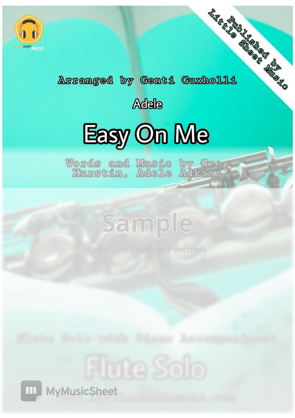 Adele - Easy On Me (Flute Solo with Piano Accompaniment) Sheet Music by ...