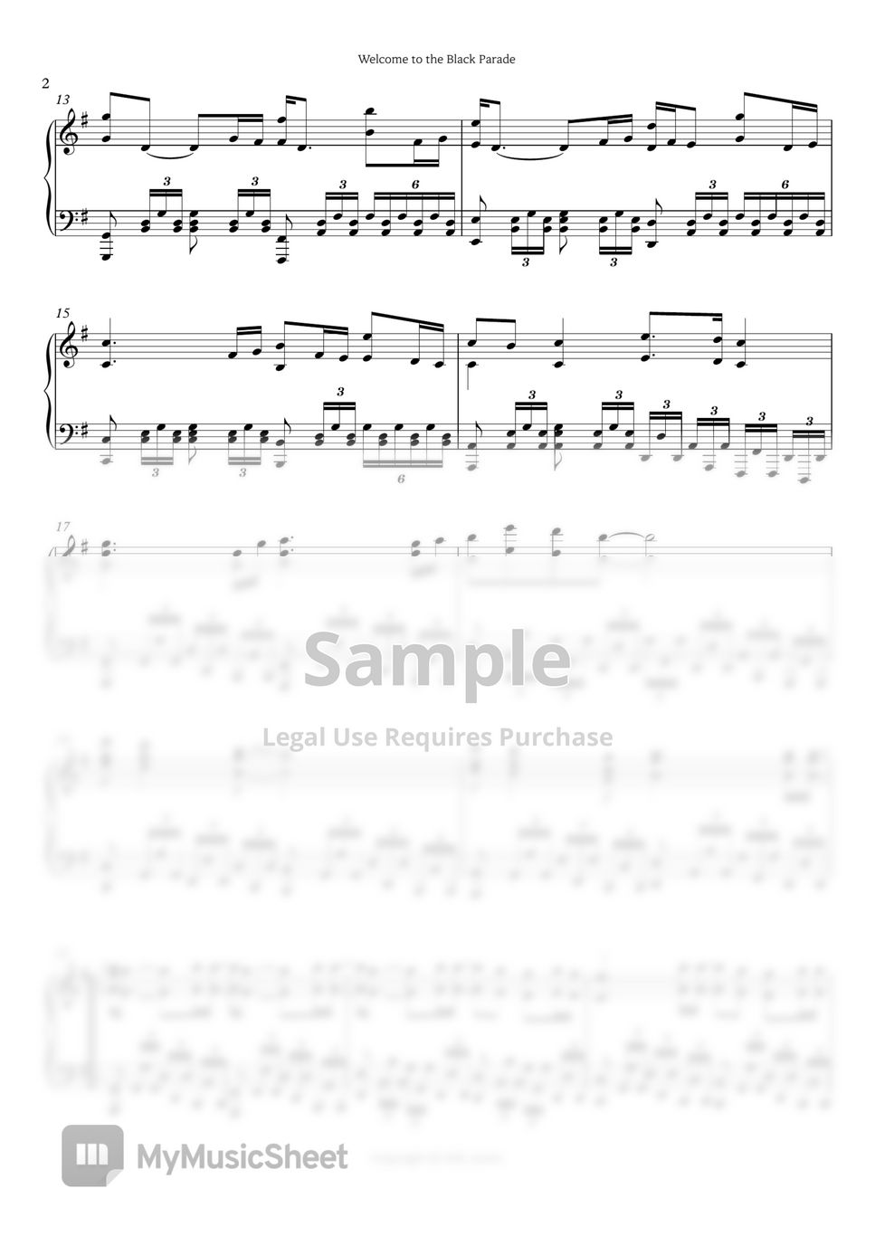 My Chemical Romance - Welcome to the Black Parade Sheets by 12th_moon