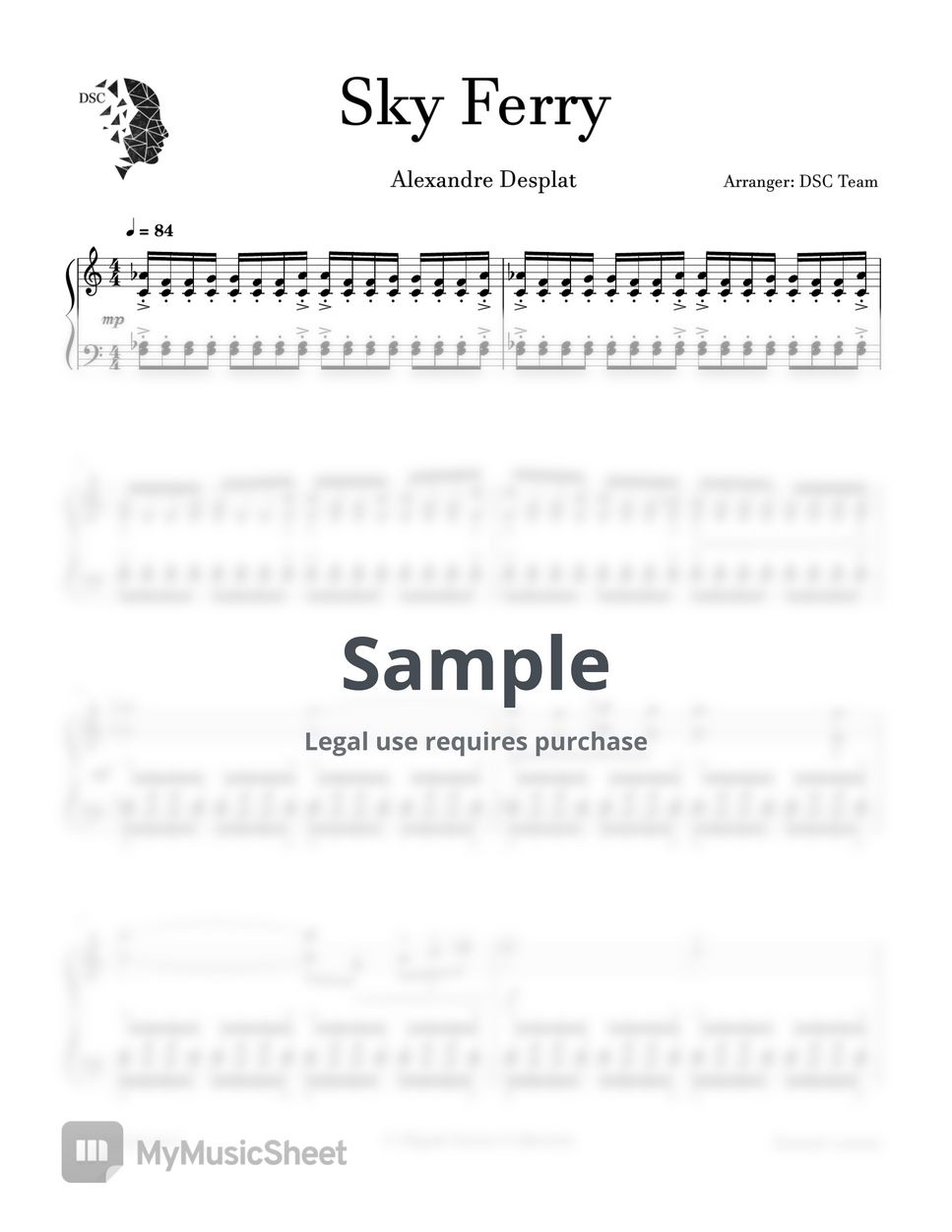 Alexandre Desplat - Sky Ferry (Ost The Golden Compass) Sheets by Digital Scores Collection