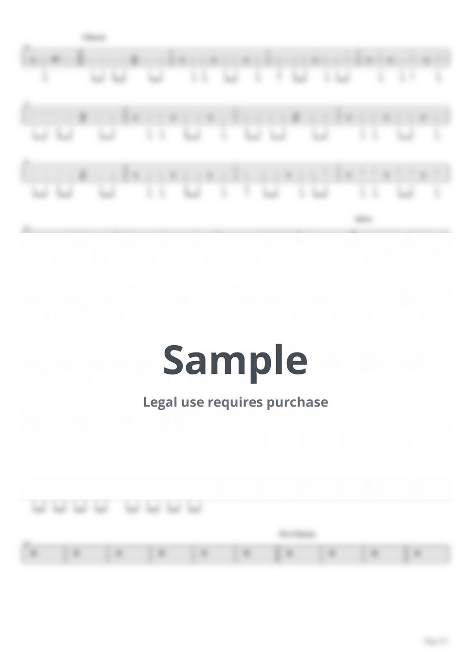 Leo/need - Attract Light (Bass TAB) 악보 by Muya