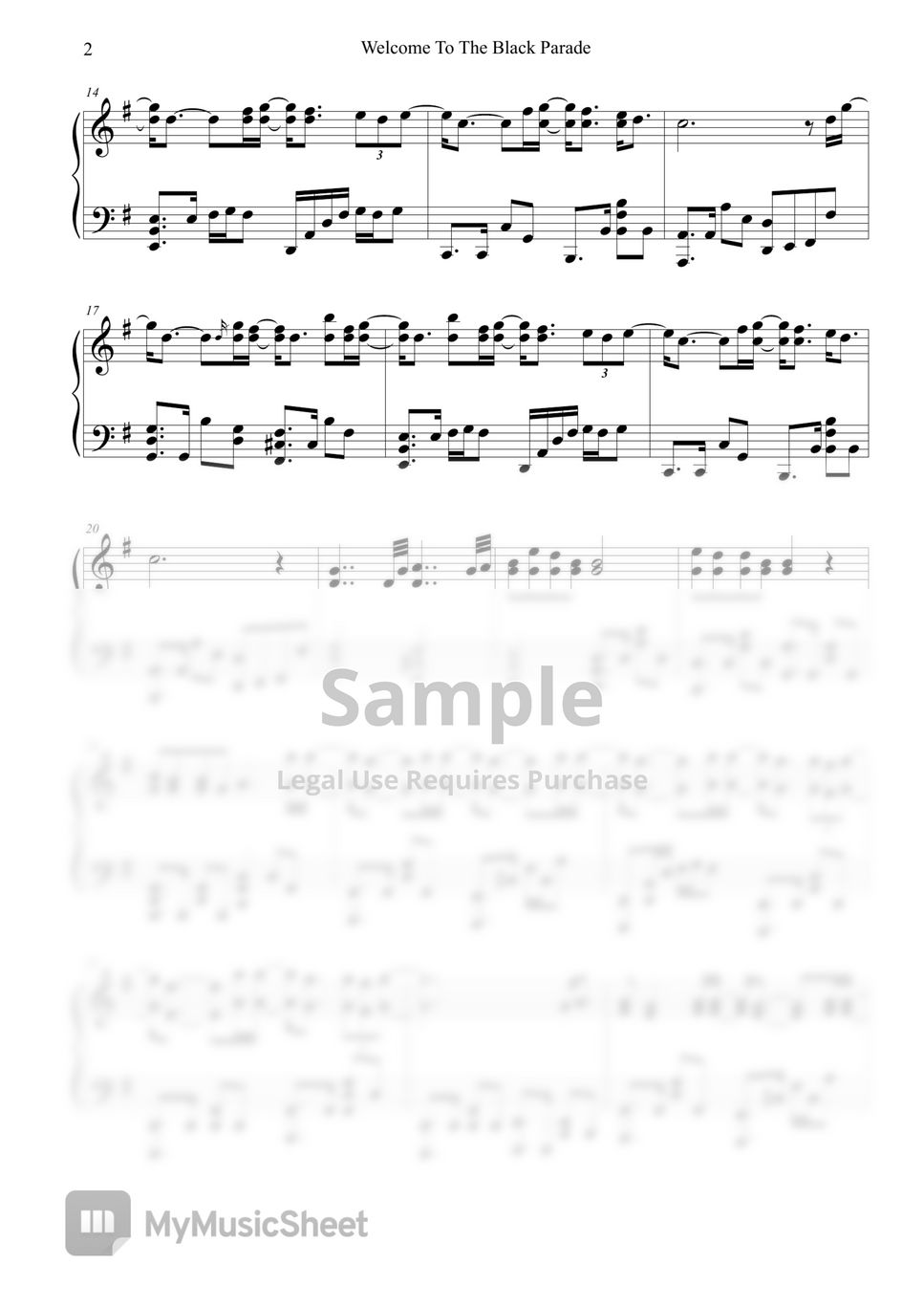 My Chemical Romance - Welcome to the Black Parade Sheets by Elixr