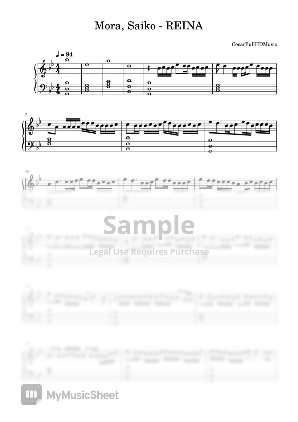Mora, Saiko - REINA Sheet Music
