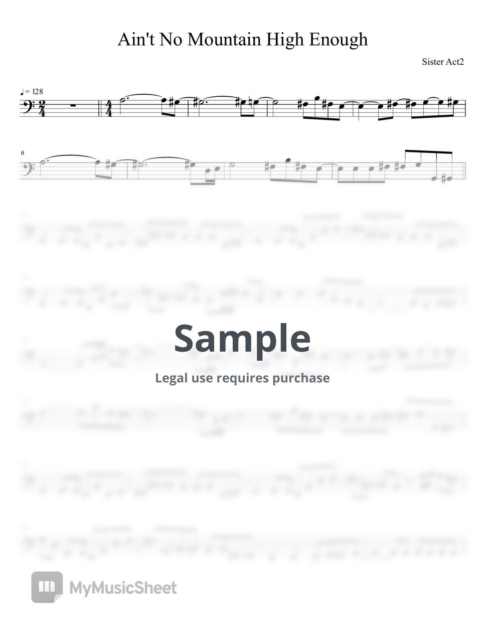 Sister Act2 - Ain't No Mountain High Enough 악보 by Umin