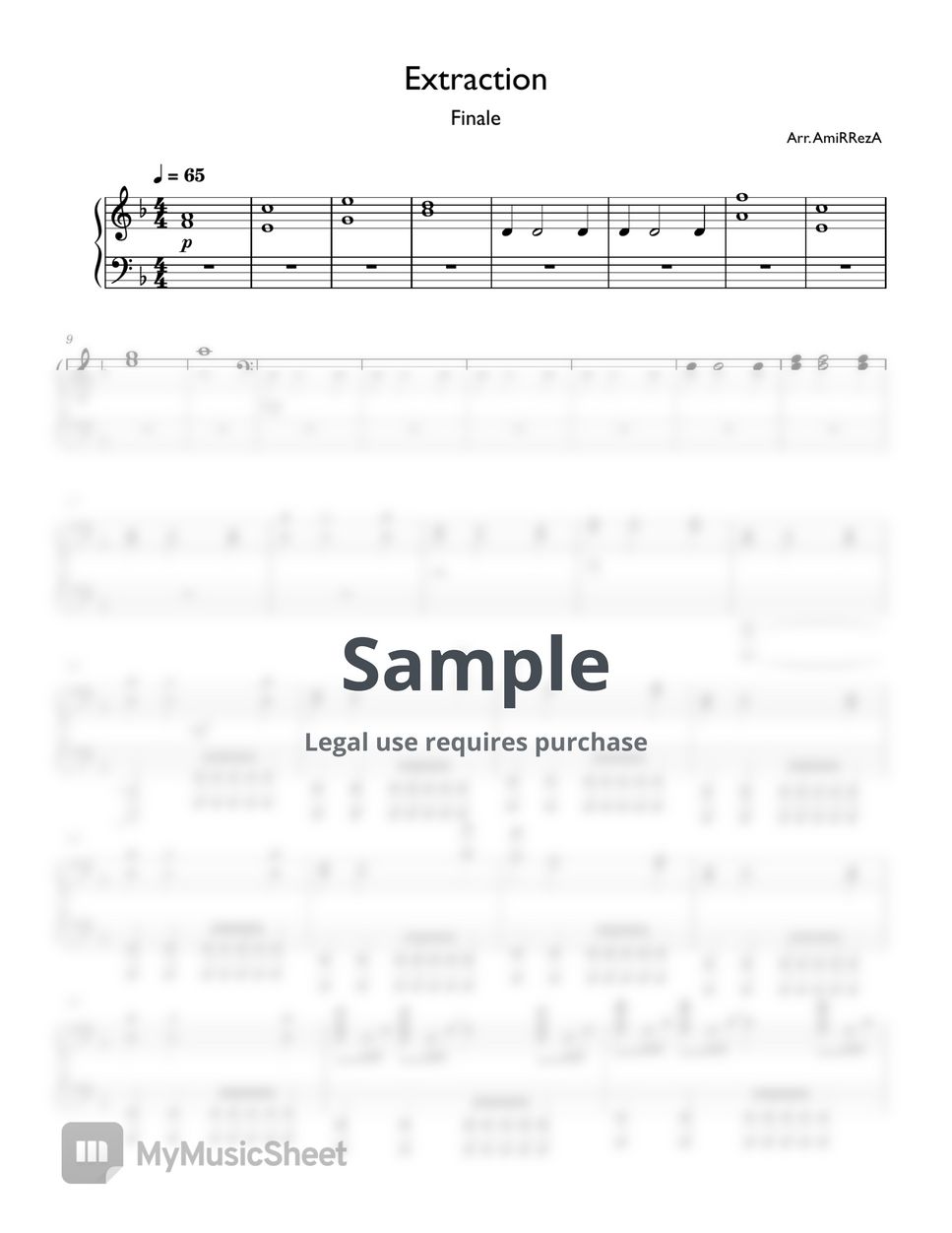 Henry Jackman & Alex Belcher - Finale (Extraction) Sheets by AmiRRezA
