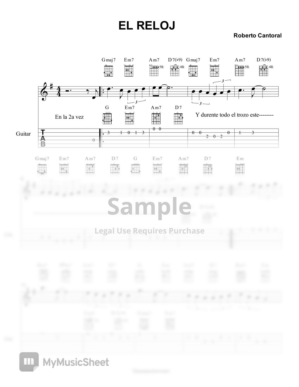 El reloj 악보 by Josep Soto