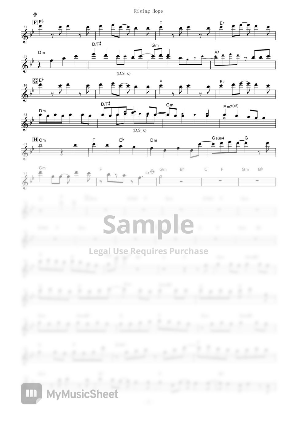 The Irregular at Magic High School - Rising Hope (in Bb) Partition musicale