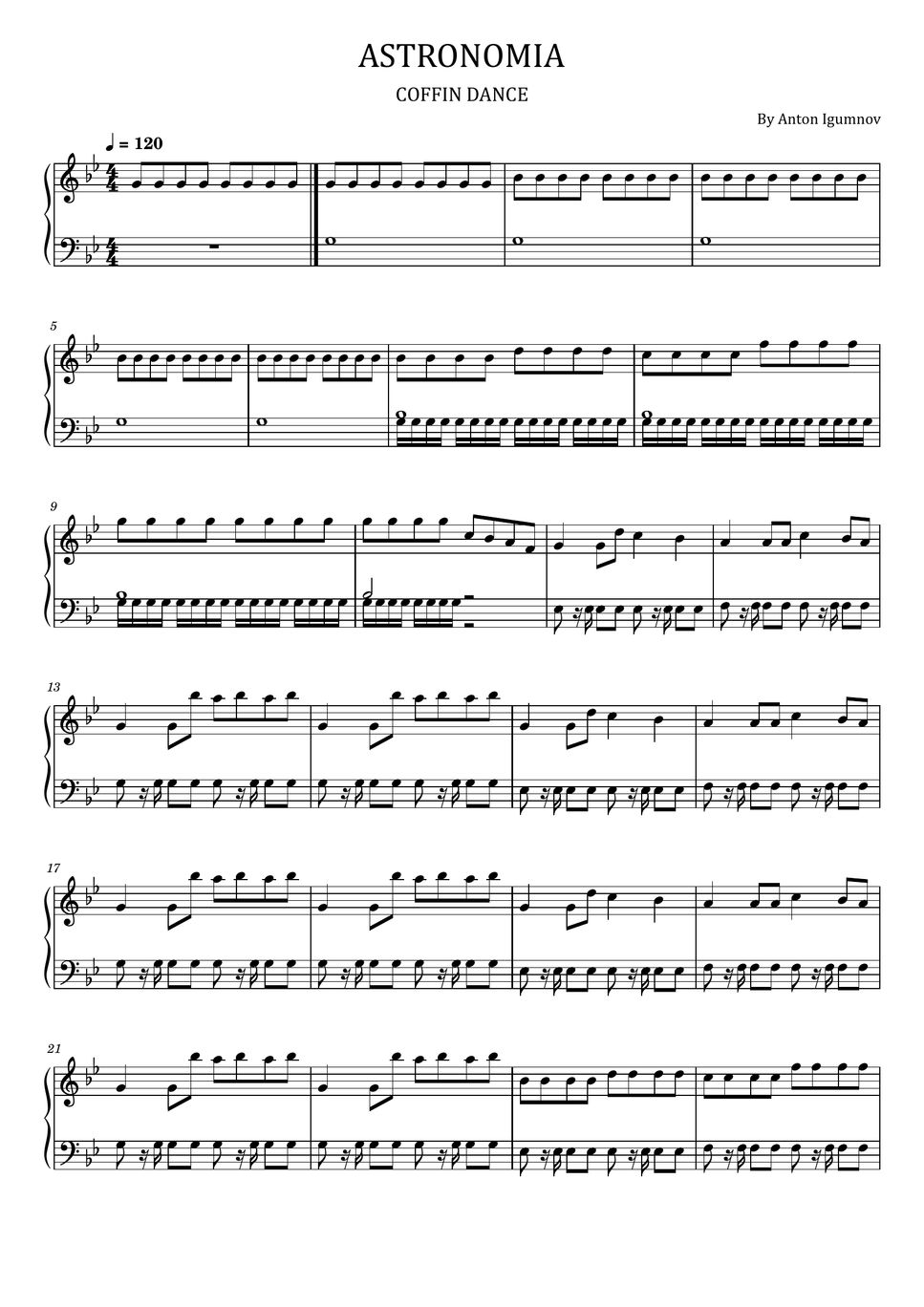Anton Igumnov - ASTRONOMIA (ASTRONOMIA - COFFIN DANCE - For Piano Solo ...