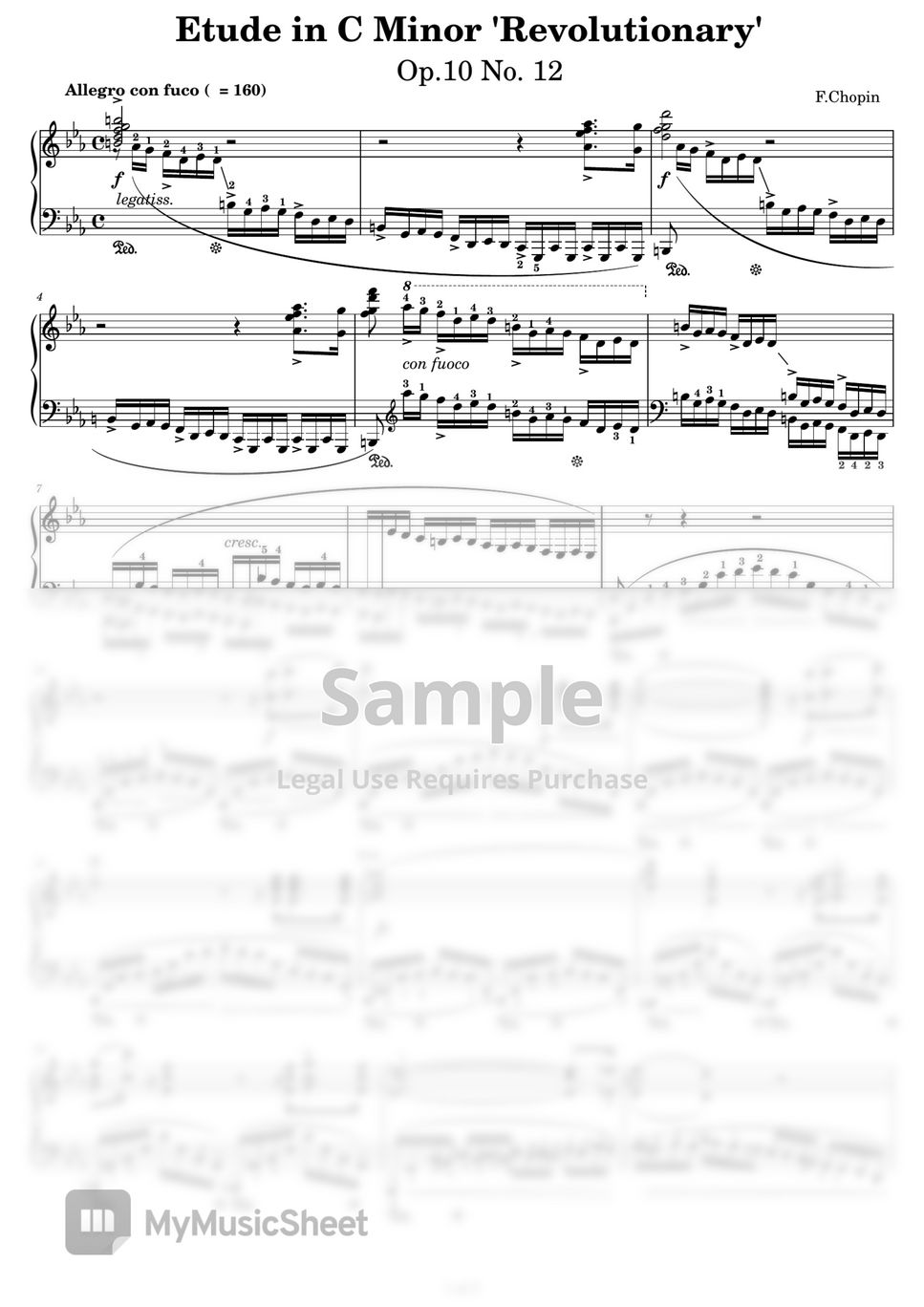 F. Chopin - Etude Op.10 No.12 'Revolutionary' (肖邦革命练习曲 F. Chopin Etude in C Minor 'Revolutionary ...