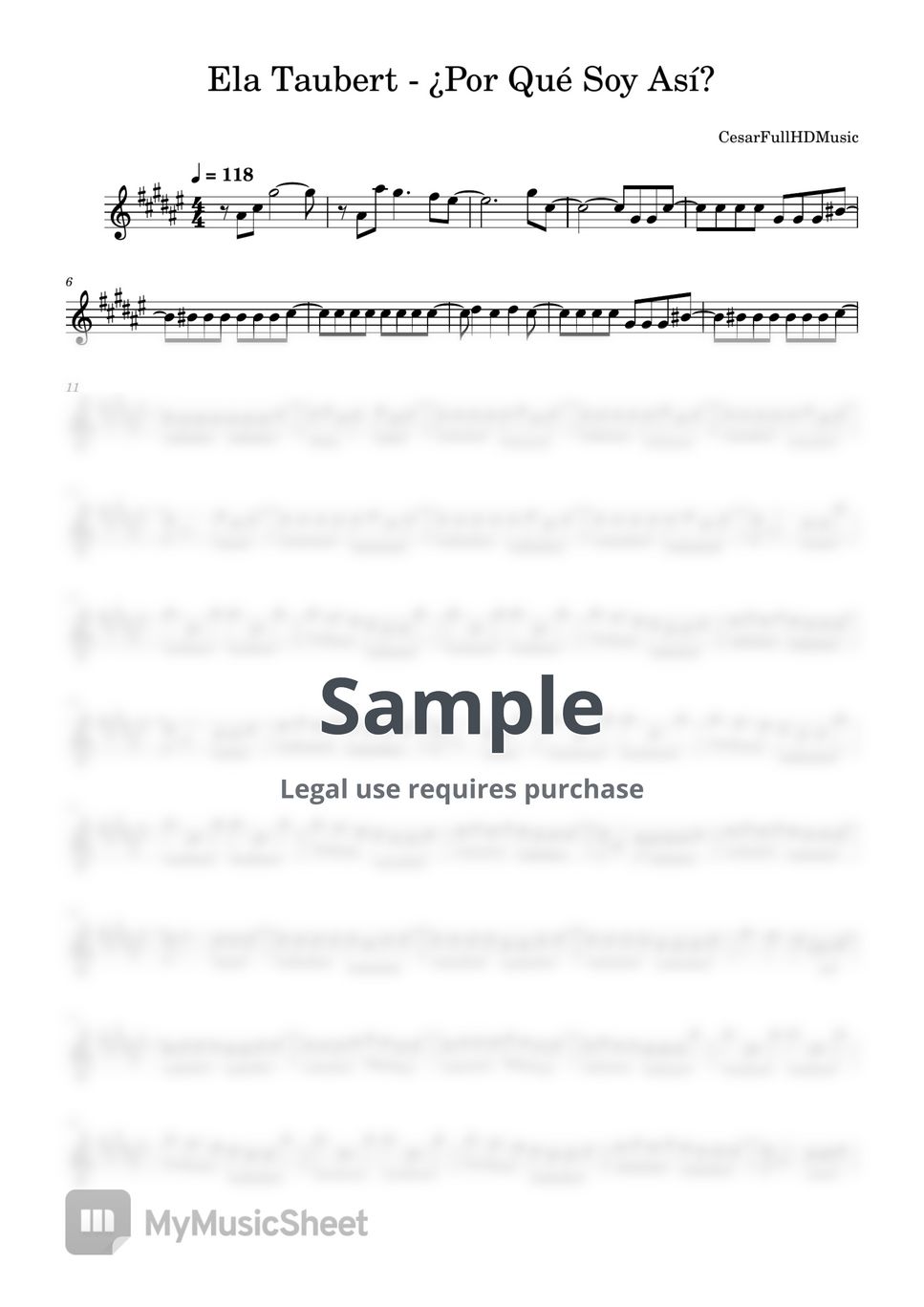 Ela Taubert - Por Qué Soy Así Sheets