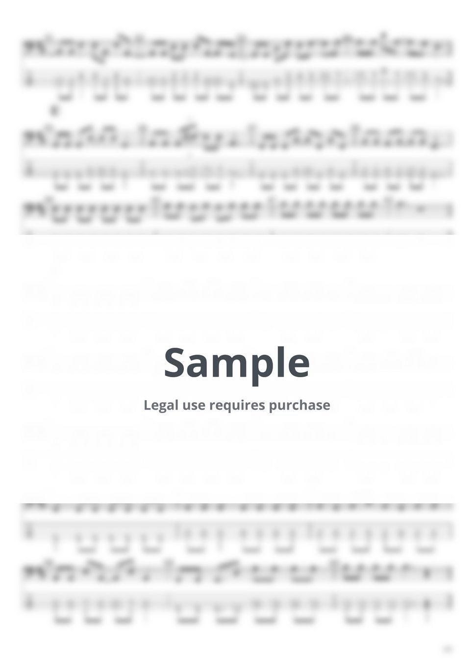 FLOW - Sign(4弦ver) 타브+단선 악보 by たぶべー＠財布に優しいベース楽譜屋さん（BASS・TAB譜）