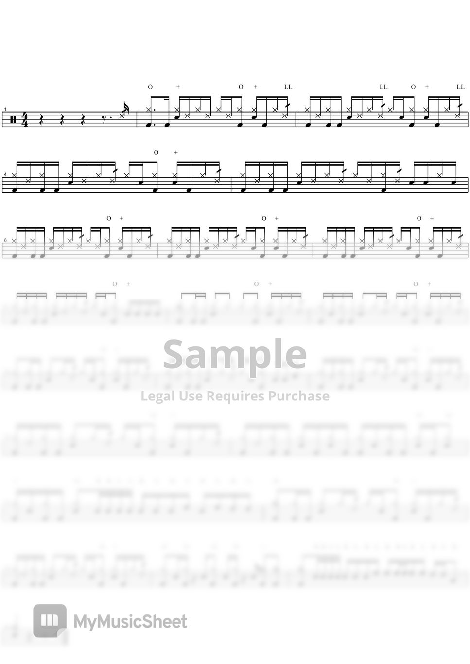 윈디시티 - Rockin' Rhythm Sheet by COPYDRUM