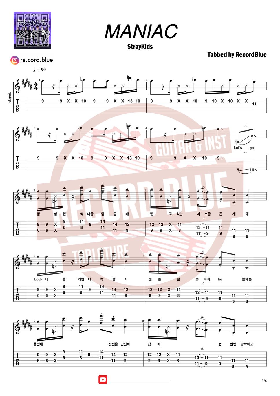 stray kids - maniac TAB by RecordBlue