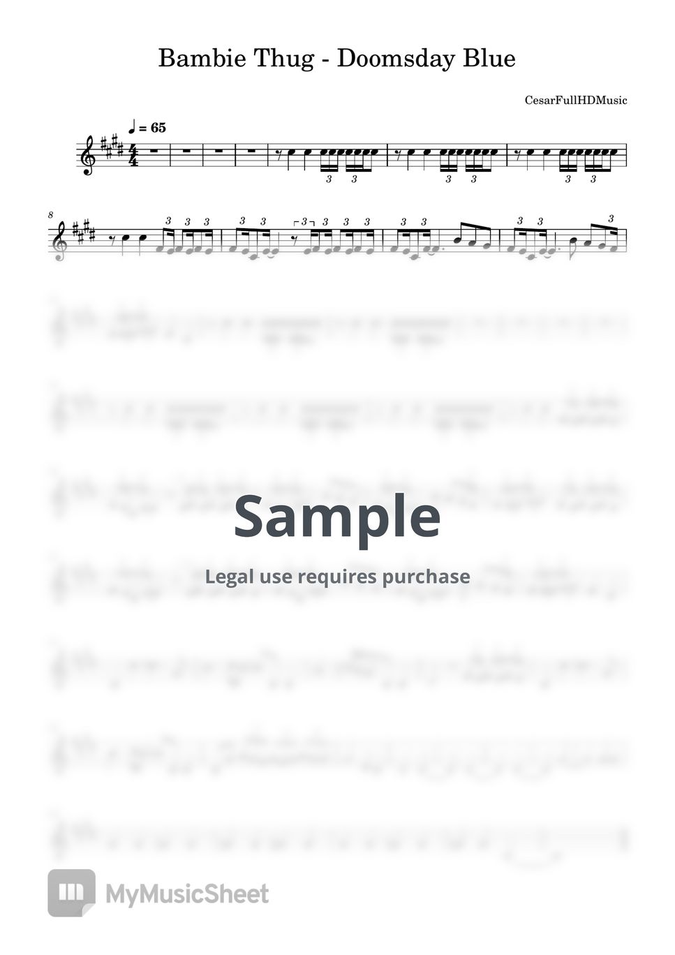 Bambie Thug - Doomsday Blue | Eurovision 2024 Sheets