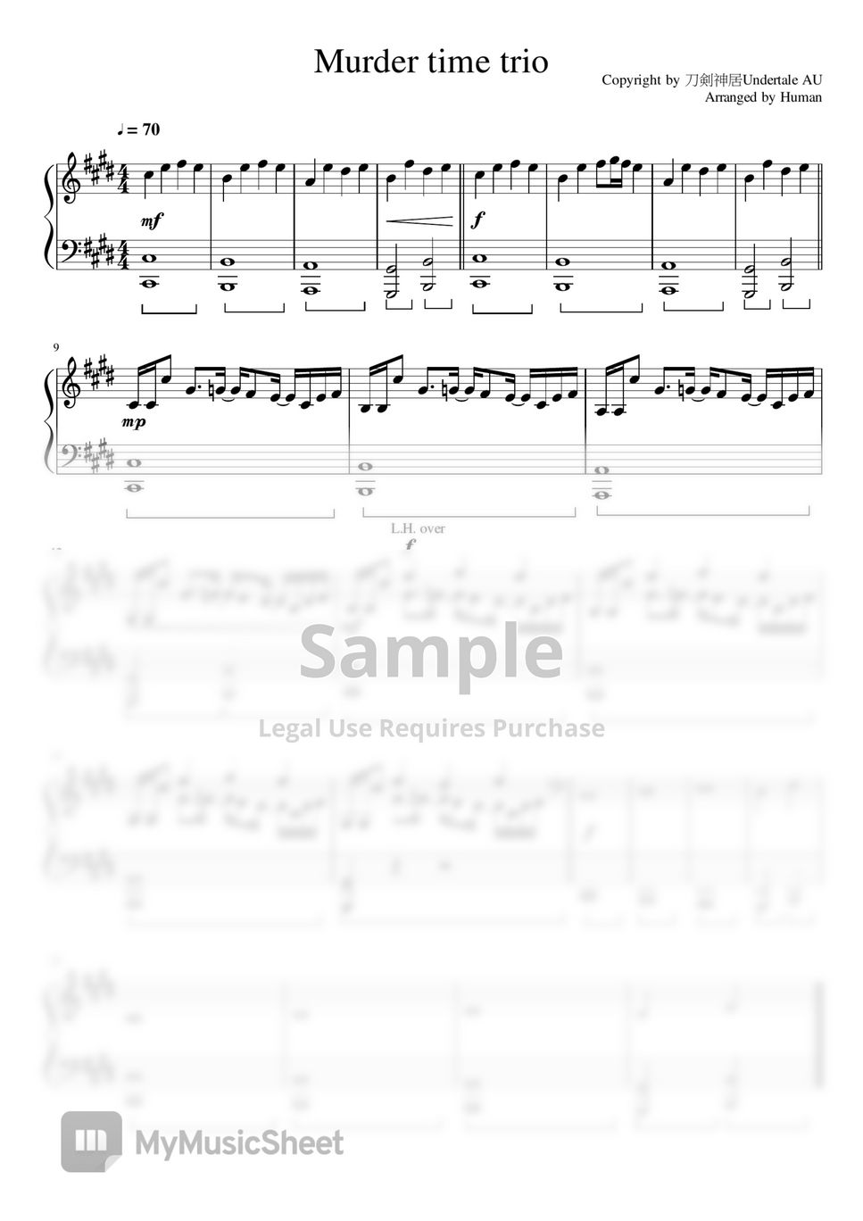 刀剣神居Undertale AU - Murder time trio Sheets by Human