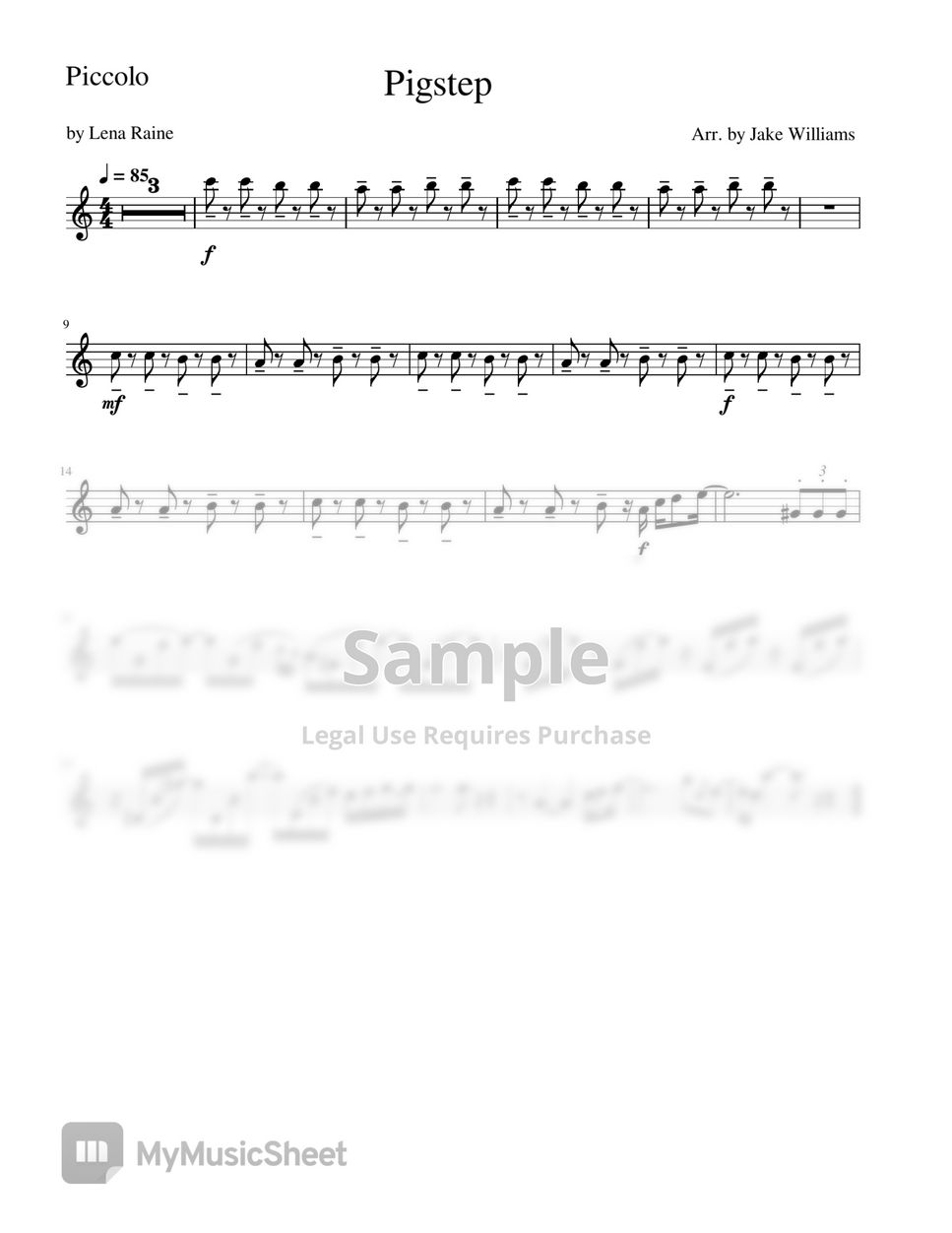 Minecraft - Pigstep Sheets by Jake Williams