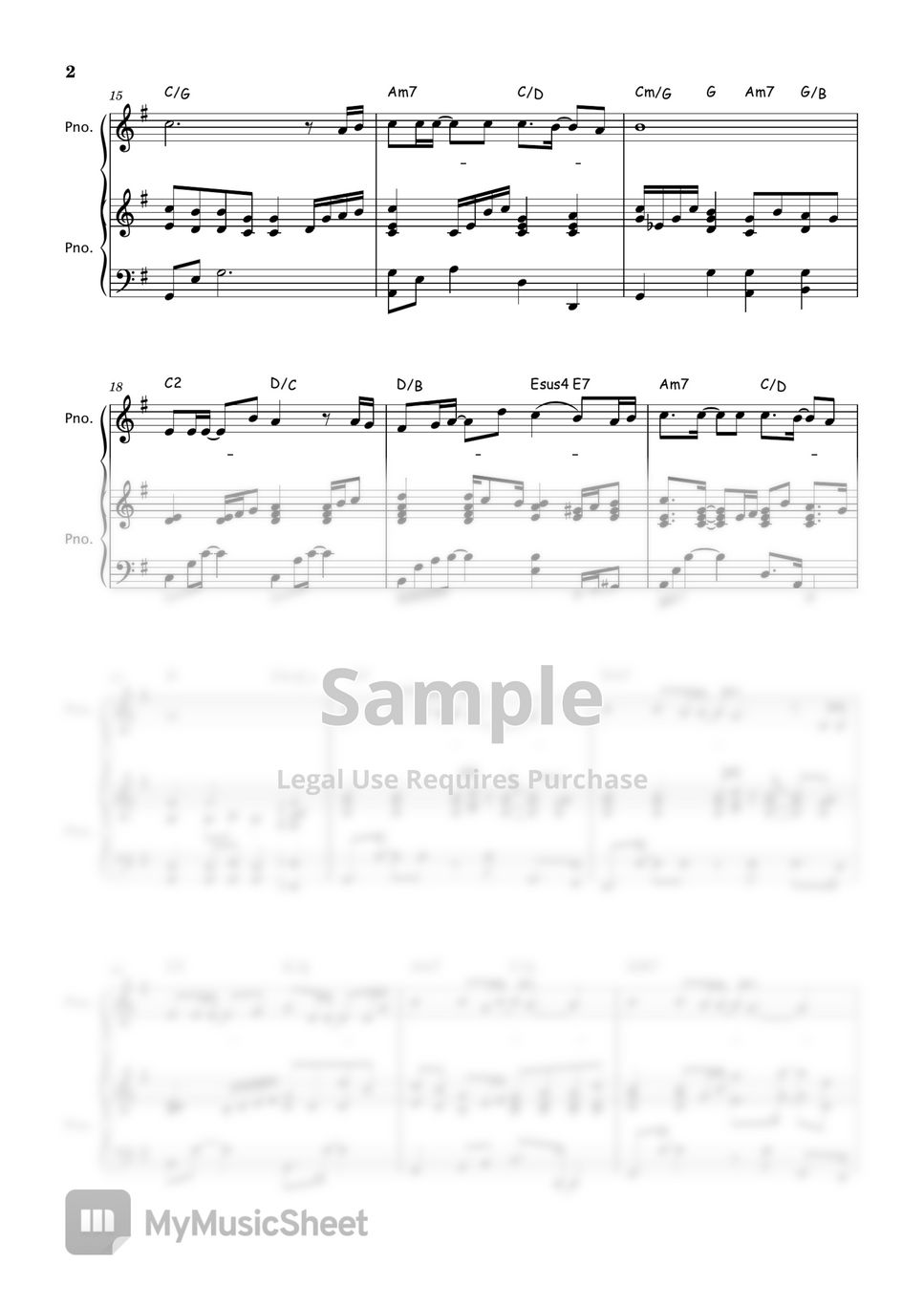김길용 아바 아버지 G Key Sheets By 생명의건반