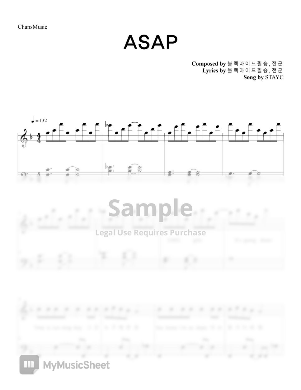 STAYC - ASAP (Easy Version) Sheets by ChansMusic