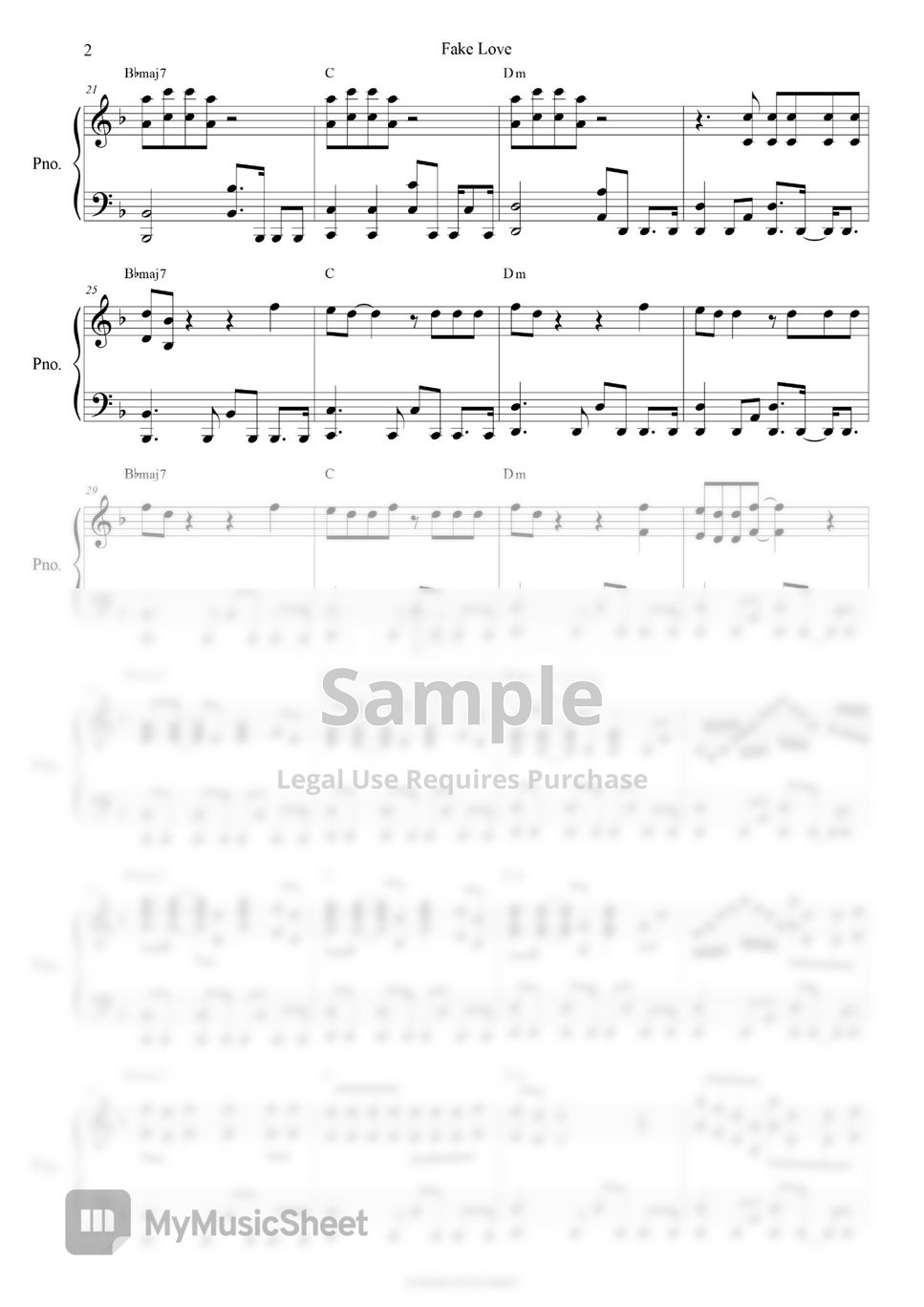 BTS (방탄소년단) - FAKE LOVE (페이크 러브) Sheets by KEYBOARD ENTERTAINMENT