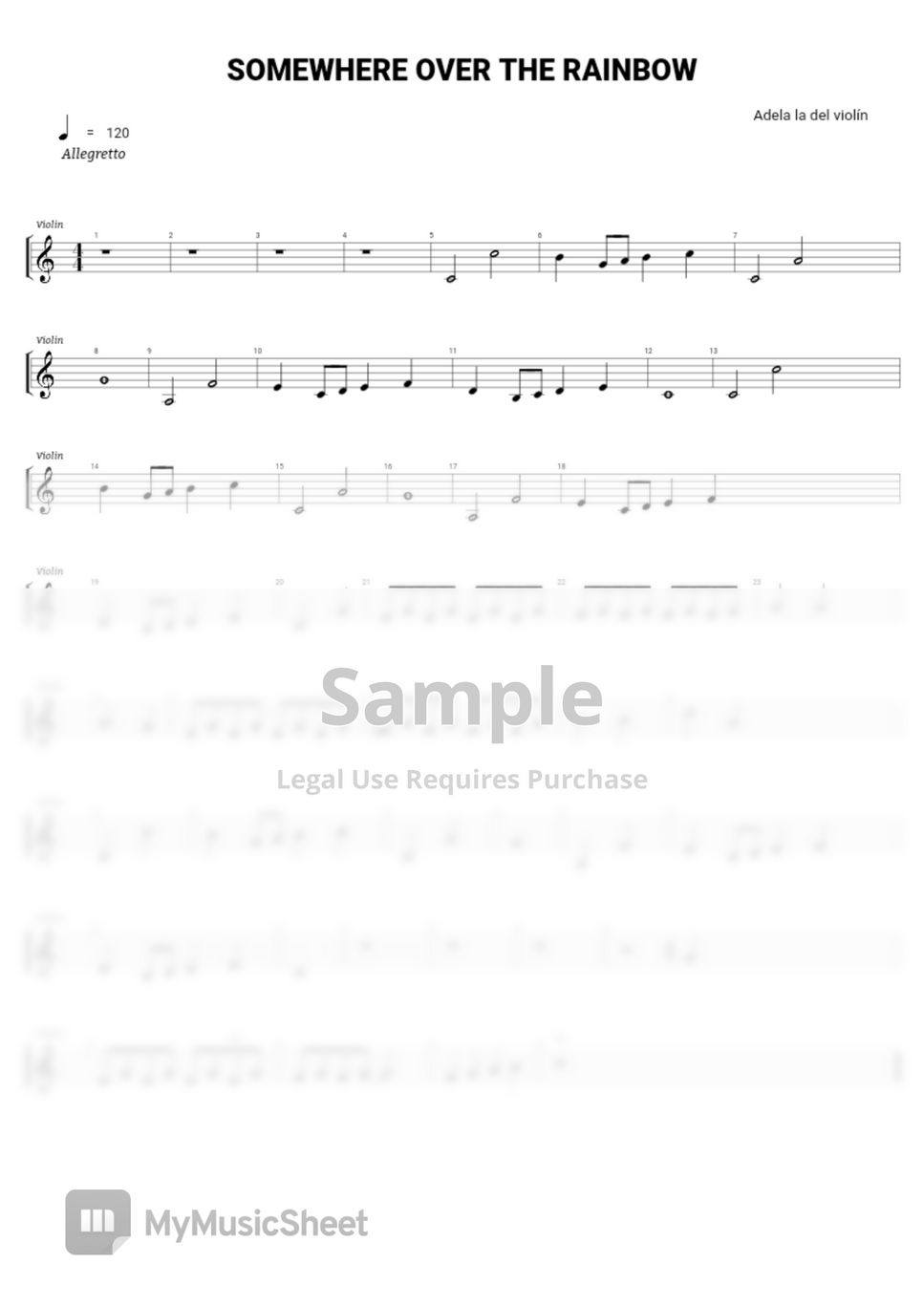 Israel Kamakawiwoʻole - SOMEWHERE OVER THE RAINBOW Sheet Music by Adela ...