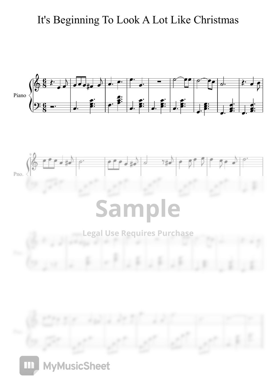 Michael Buble - It's Beginning To Look A Lot Like Christmas Sheets by J Tone