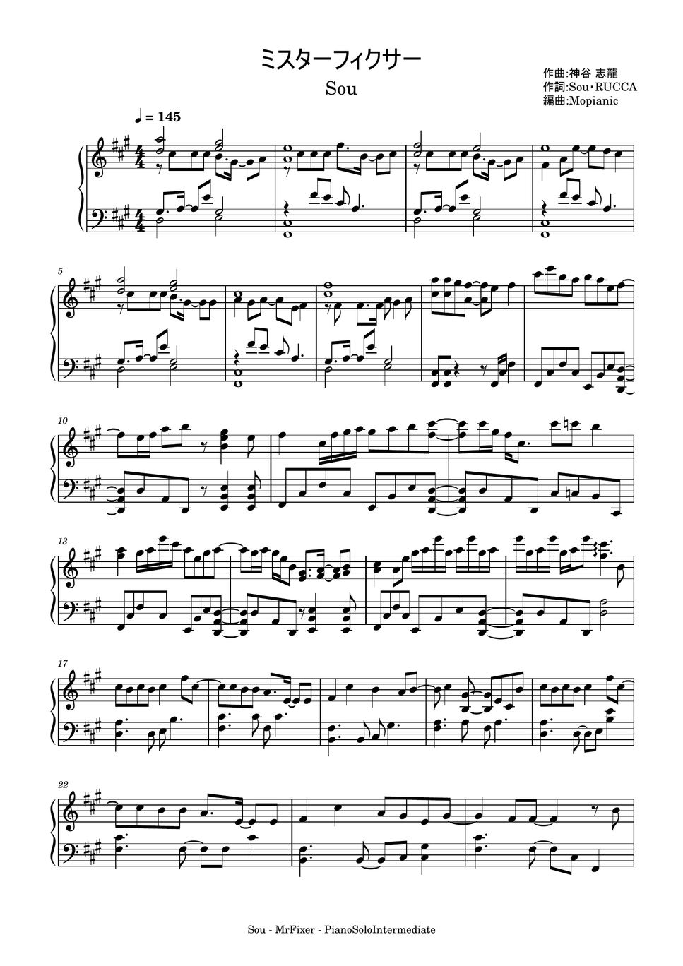 Sou - Mr. Fixer 楽譜 by Mopianic