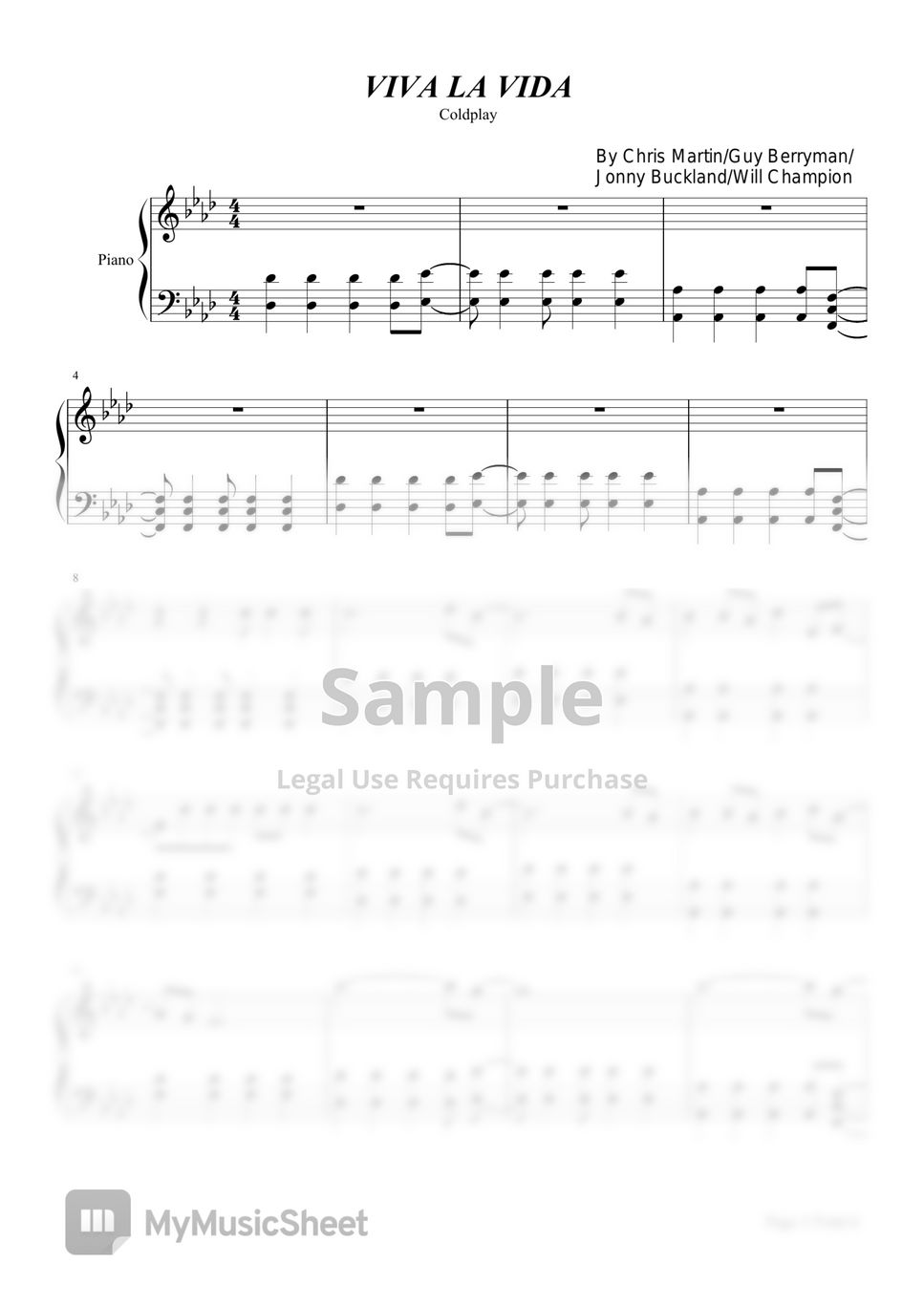 Guy Berryman, Jon Buckland, Chris Martin, Will Champion - Viva la vida ...