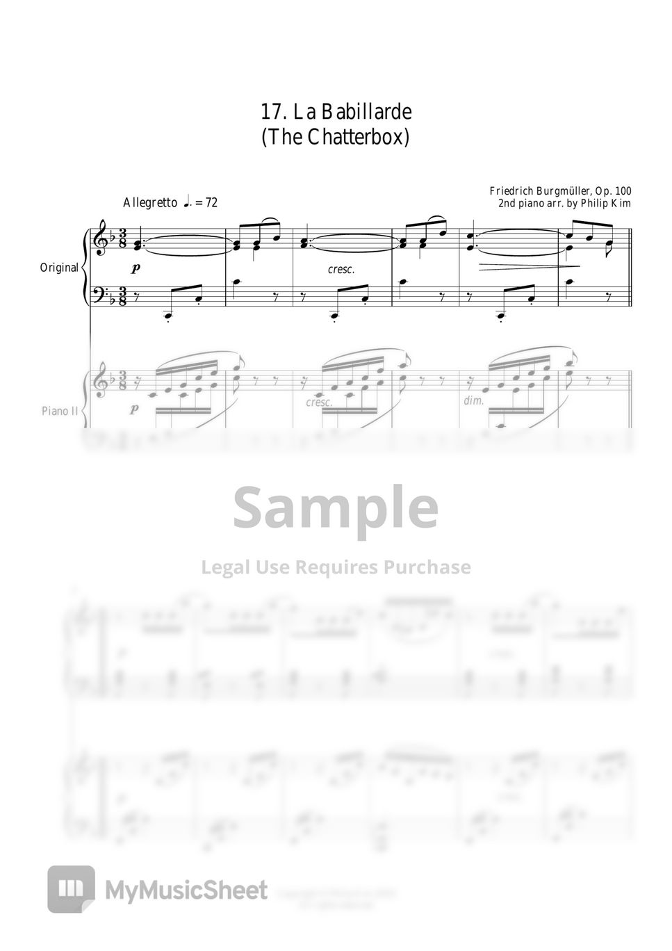 Friedrich Burgmüller - 17. La Babillarde (The Chatterbox) 25 ...