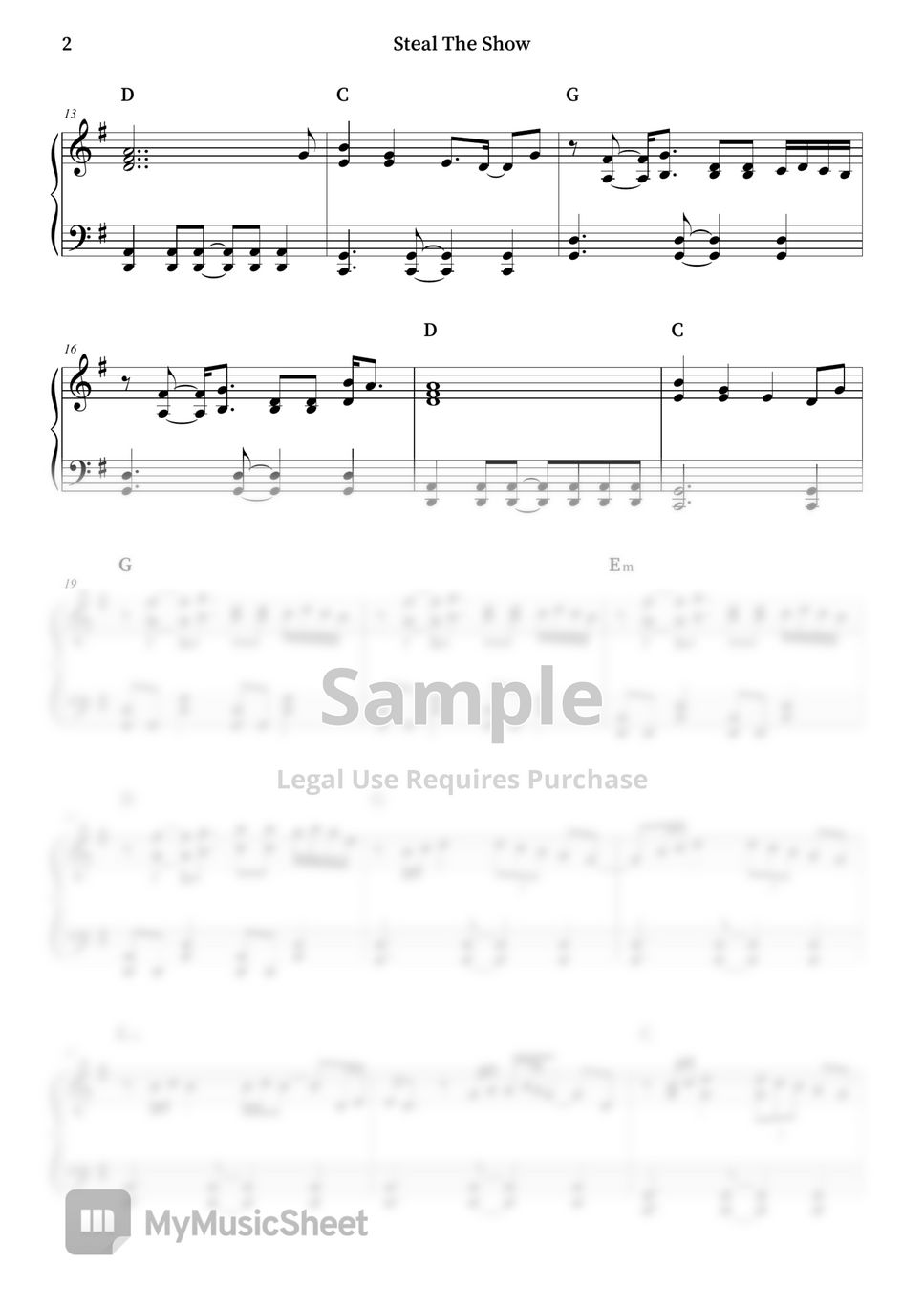 Lauv - Steal The Show (+ Simple ver.) Sheets by HISHINE