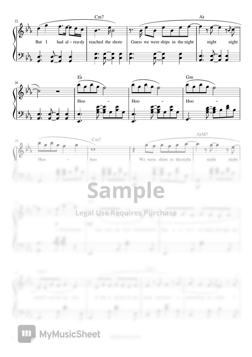 BTS-V - Sweet Night (Itaewon Class OS) Sheet Music by ShiangMusic