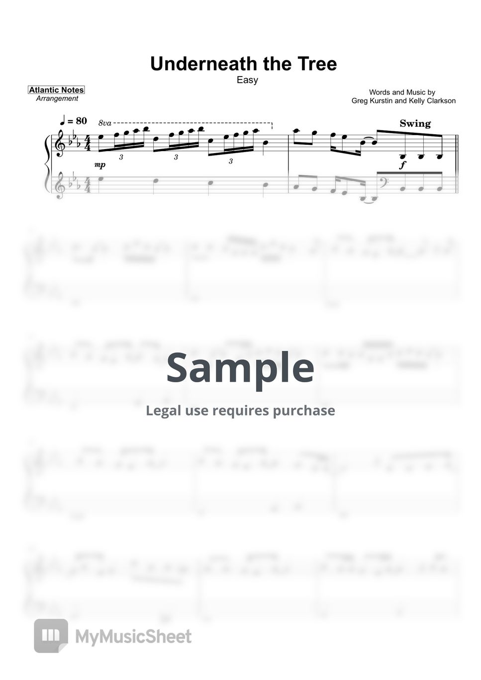 Kelly Clarkson - Underneath the Tree Sheets by Atlantic Notes