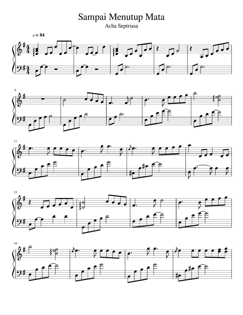 Acha Septriasa - Sampai Menutup Mata Hoja by Henry William