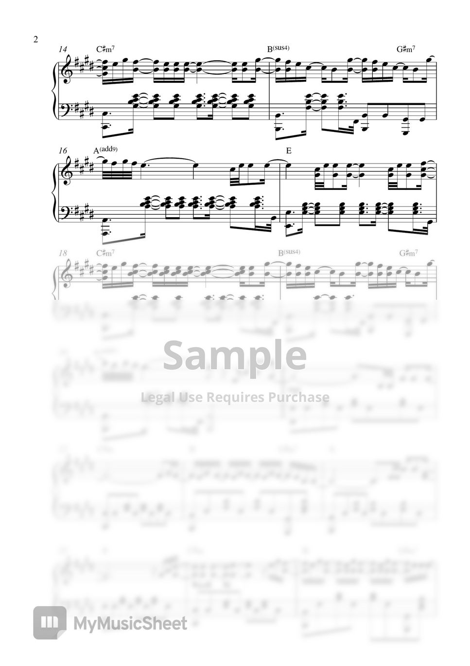 BTS Jungkook - Falling (Original Song: Harry Styles) Sheet by Pianella ...