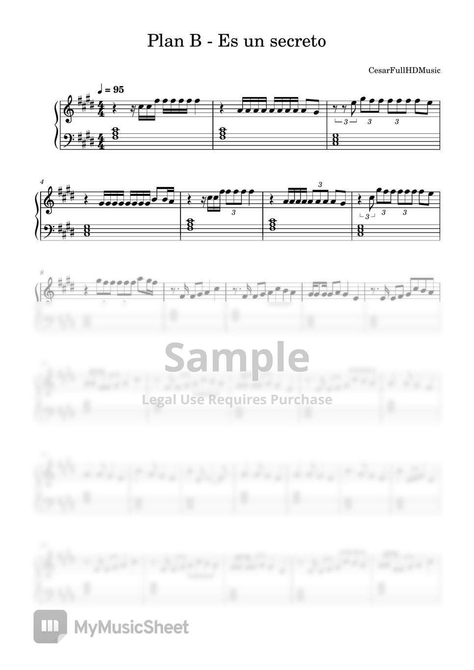 Plan B - Es un secreto Sheet