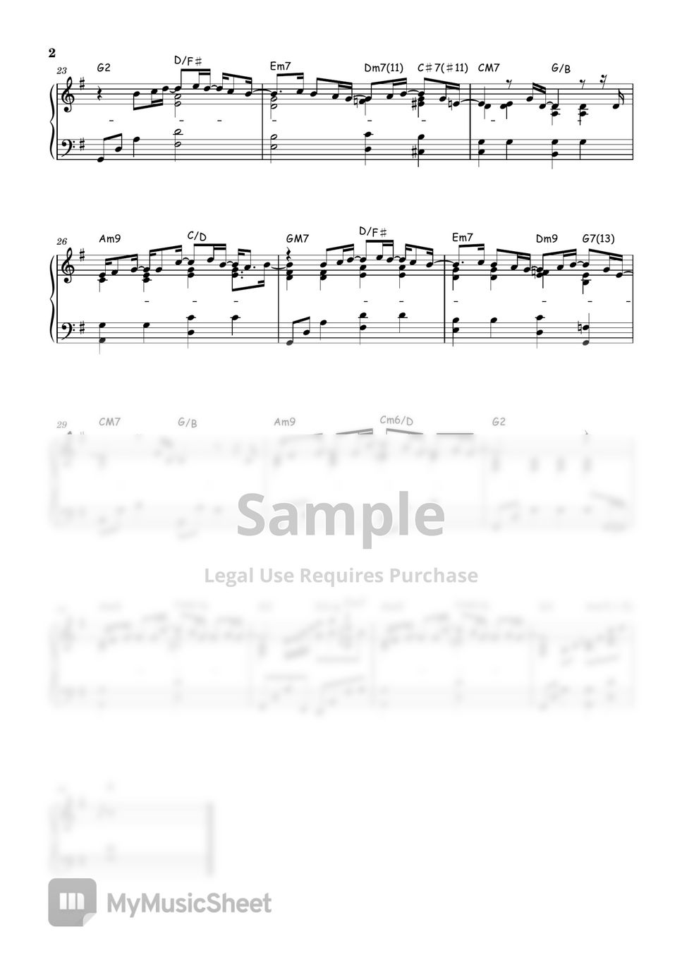 한웅재 - 소원 (G key) Sheet Music by 생명의건반