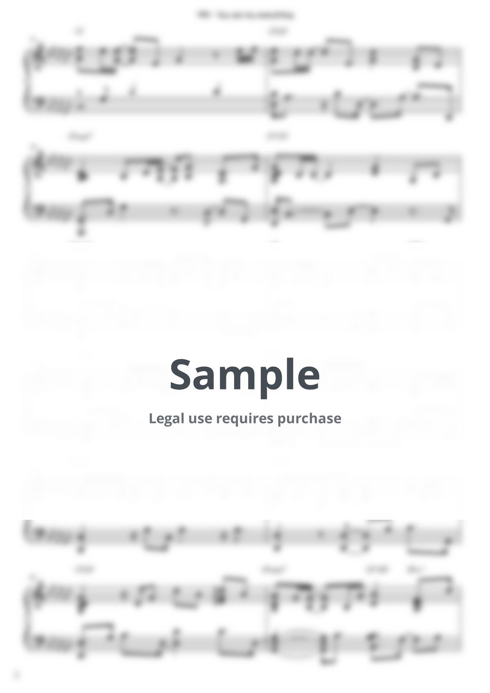 거미 (Gummy) - You are My Everything (Original Key Gb (태양의 후예 OST ...