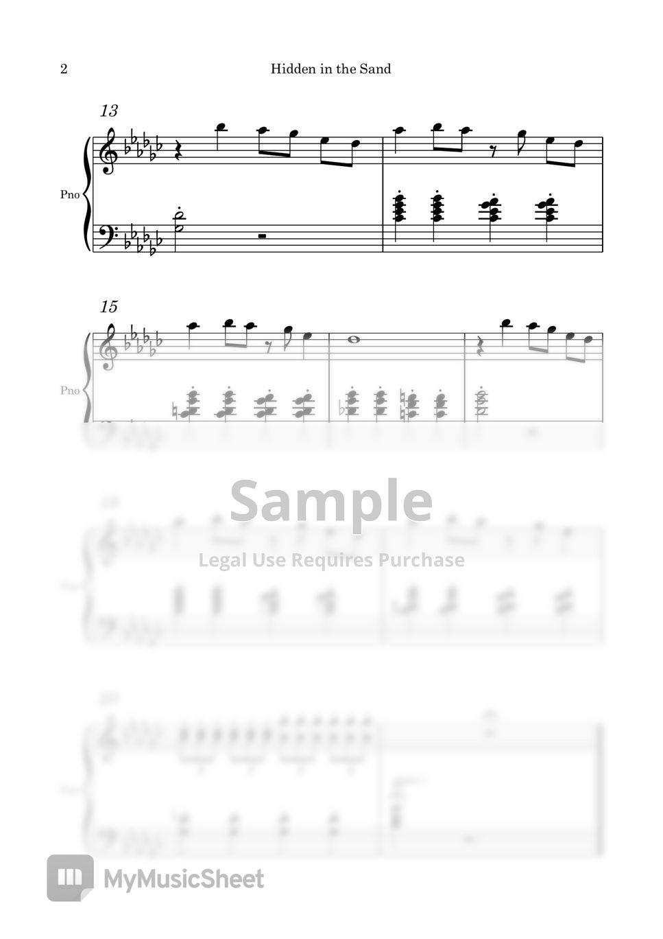 Tally Hall - Hidden in the sand (Piano solo) Sheets by Aga Pratama Alamsyah
