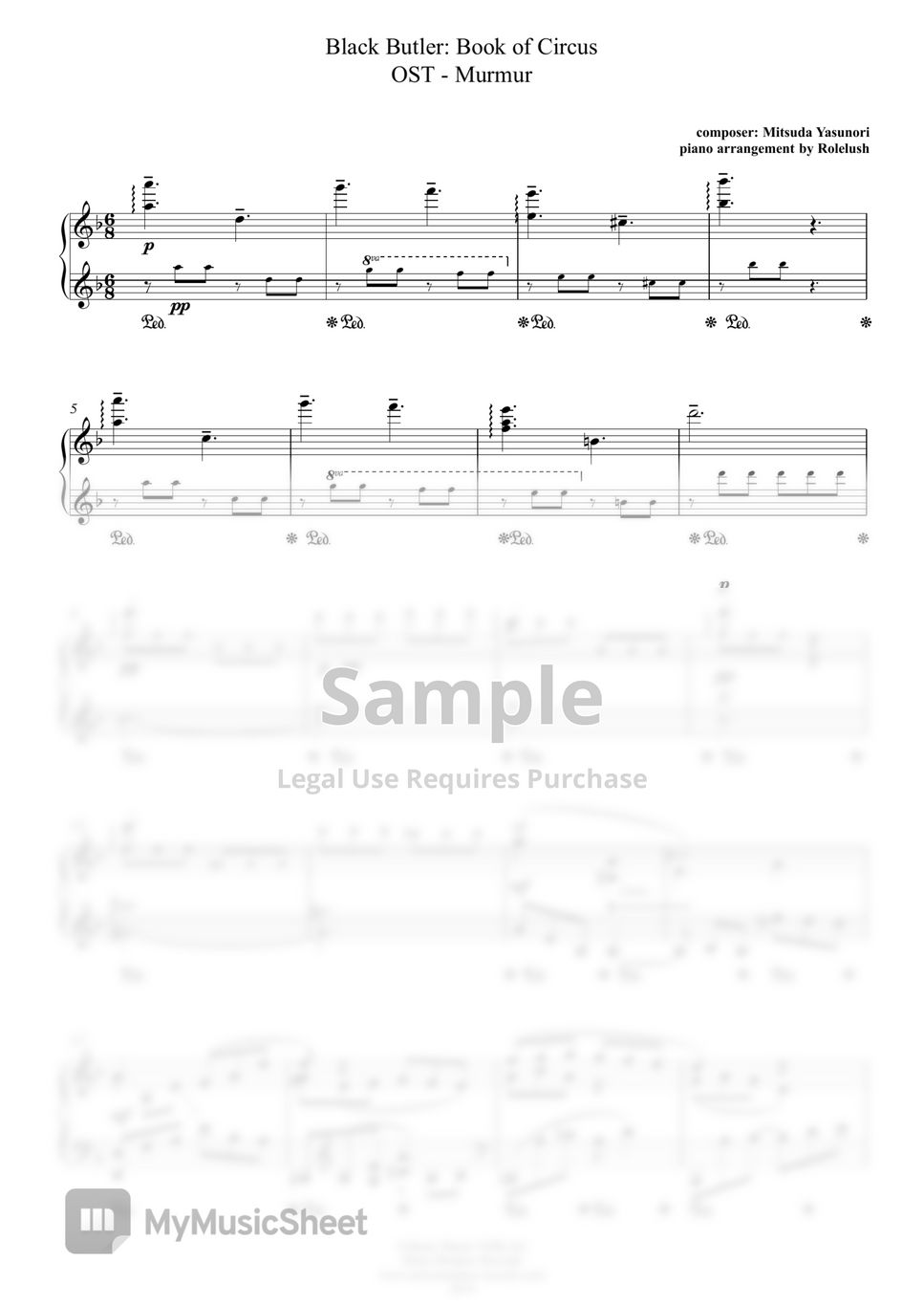 Mitsuda Yasunori - Murmur - OST From "Black Butler: Book of circus ...