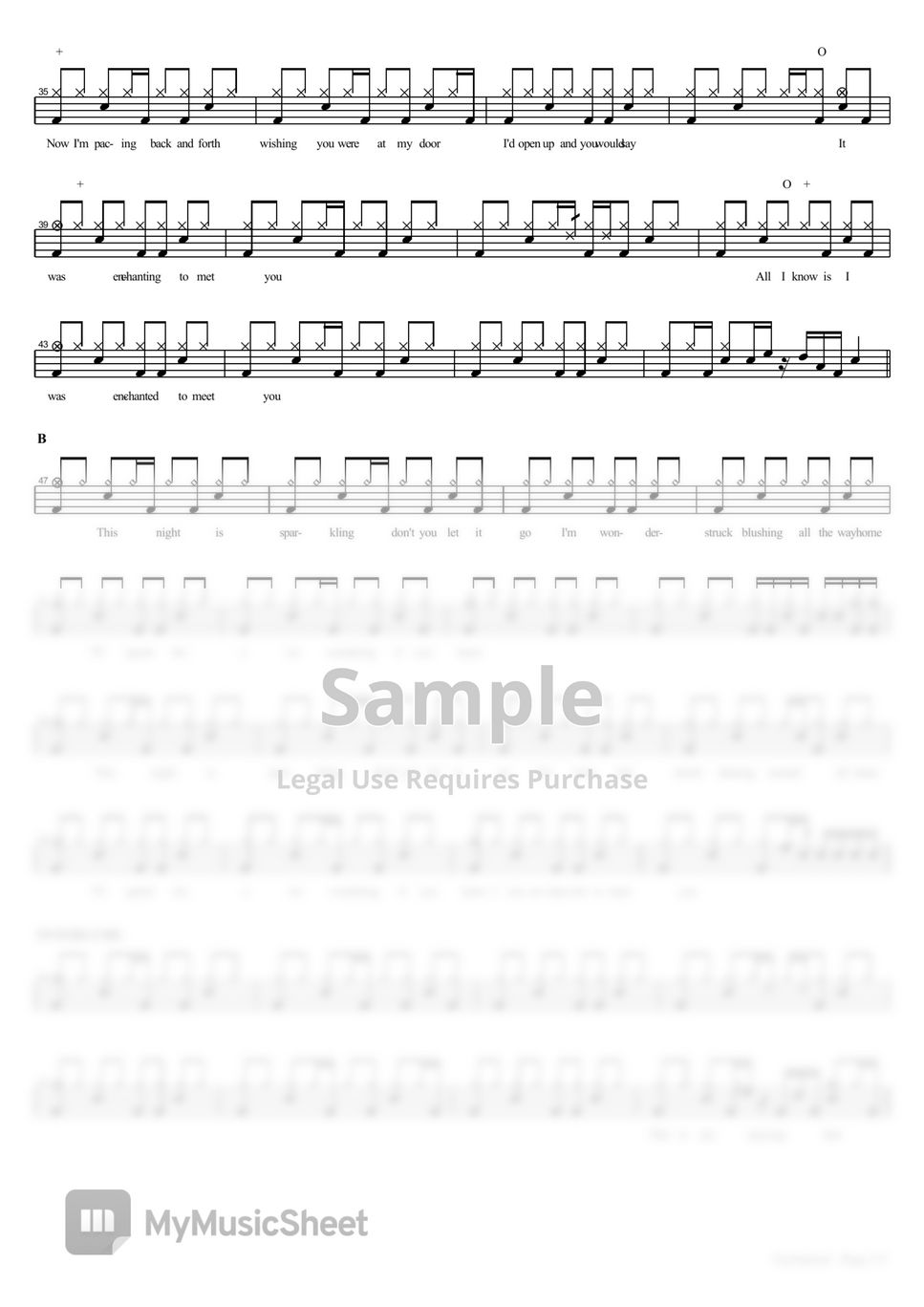 Taylor Swift - Enchanted Sheet Music by COPYDRUM