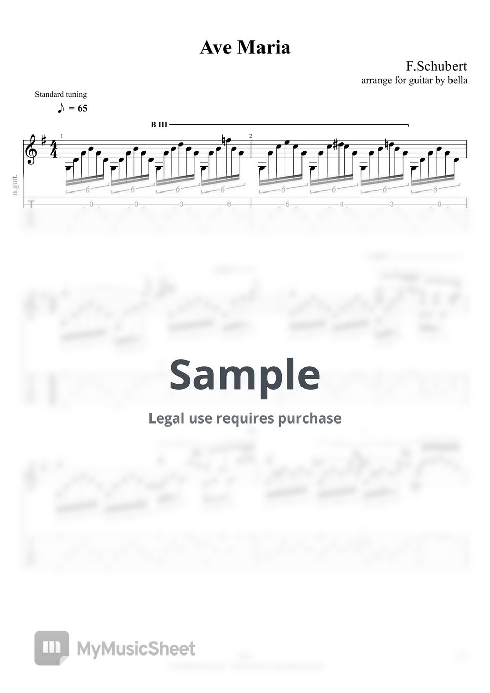 F.Schubert - Ave Maria Sheets by bella