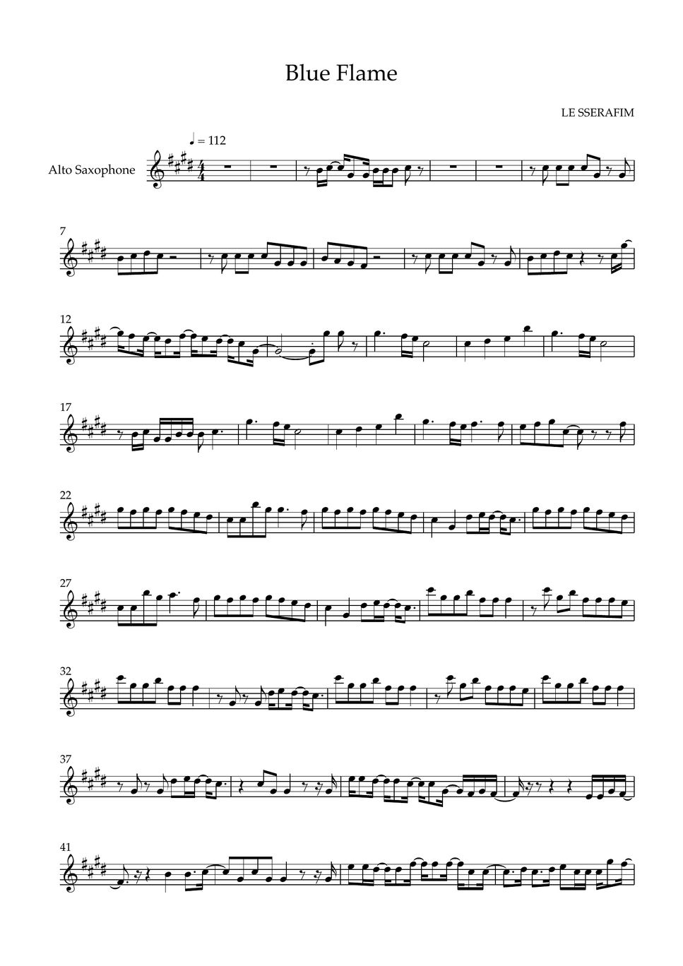 Le Sserafim - Blue Flame Sheet by JL