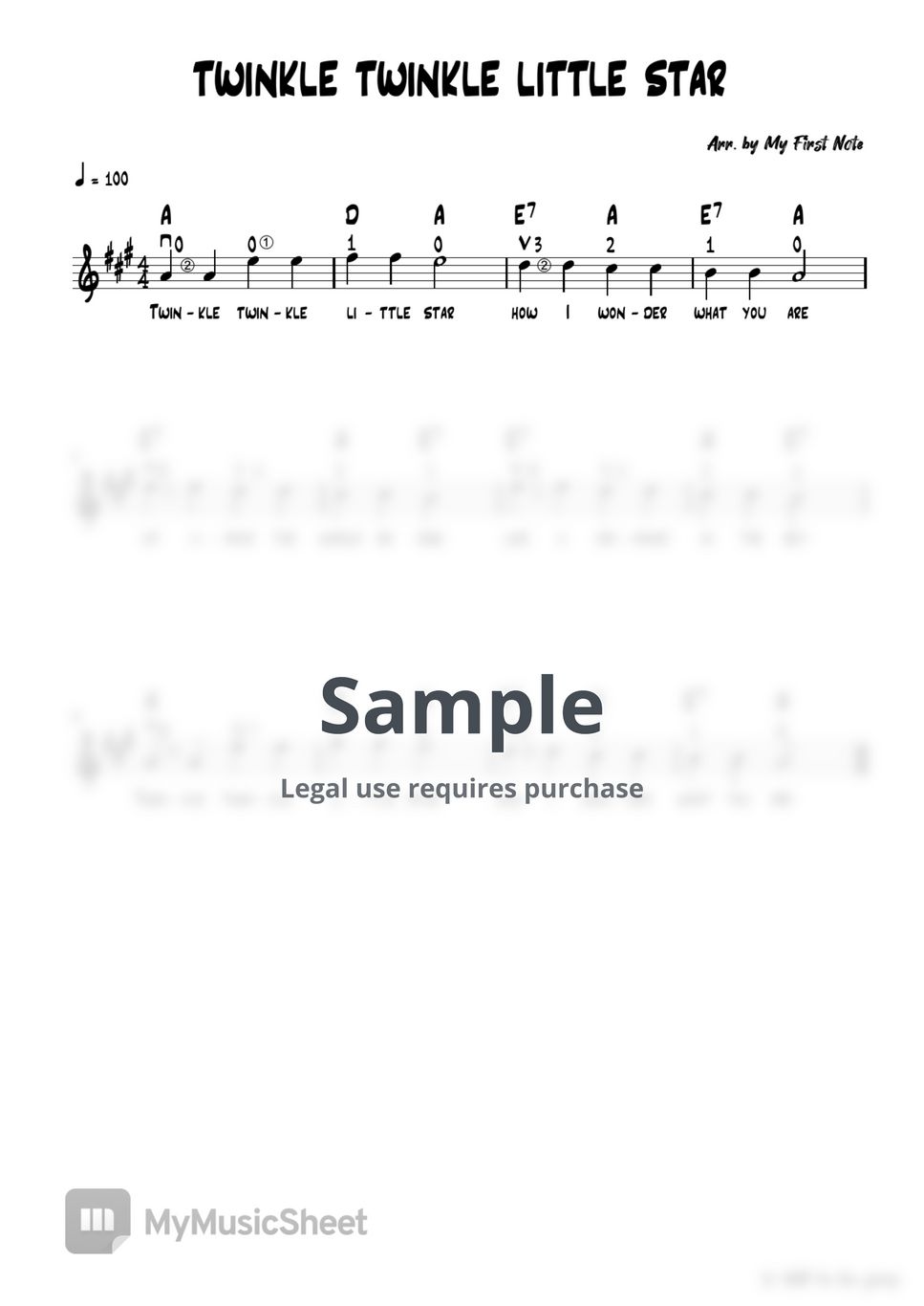 Twinkle Twinkle Little Star / Estrellita Donde Estas - Easy Violin for ...